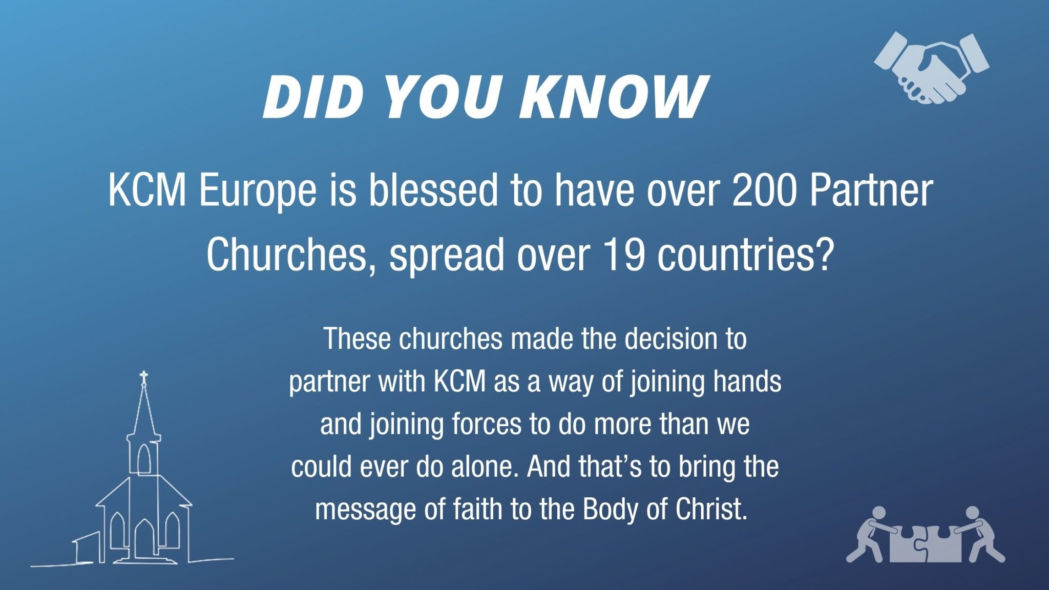 Did You Know KCM Europe Has Over 200 Partner Churches? - KCM Europe